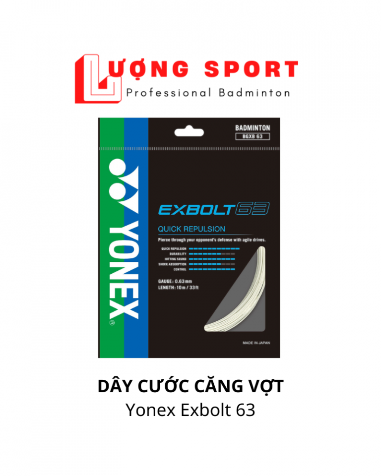 Dây Cước Căng Vợt Yonex BG EXBOLT 63 Chính Hãng