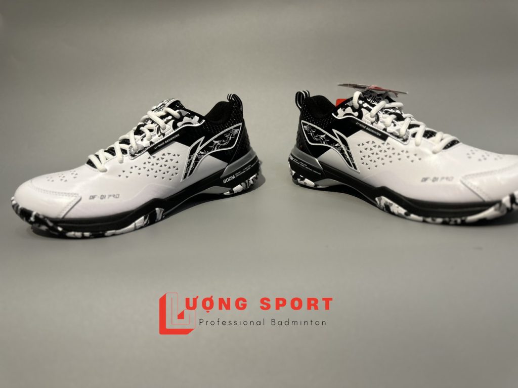 Giày Cầu Lông Lining DF-01 Pro Trắng Đen - Nội Địa