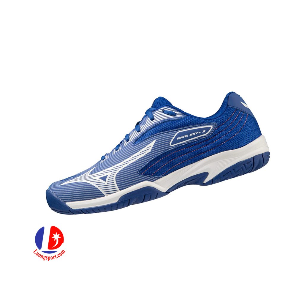 Giày Cầu Lông Mizuno Gate Sky Plus 3 - Trắng Xanh Dương