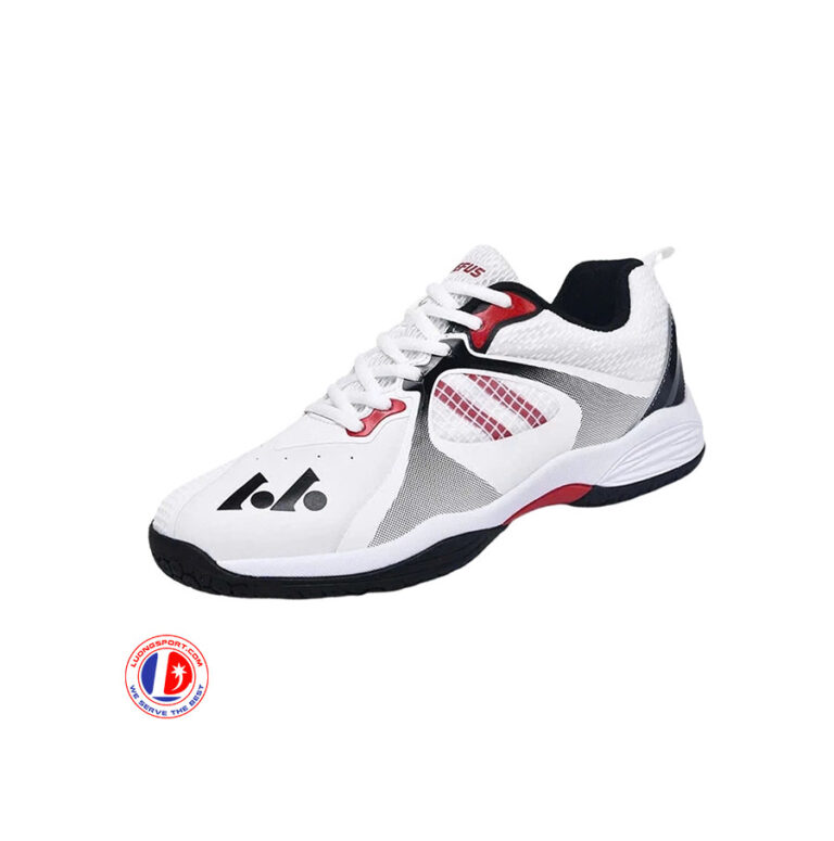 Giày cầu lông Lefus 030 - Trắng Đỏ chính hãng