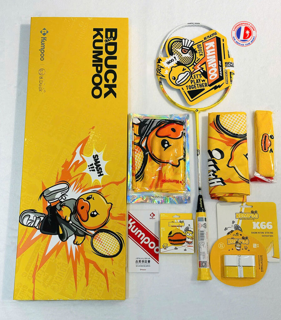 Set vợt cầu lông Kumpoo B.Duck Cool - Trắng